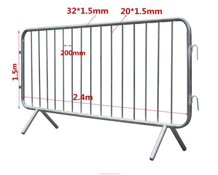 Crowd Control Fencing For Road Traffic Safety & Concert