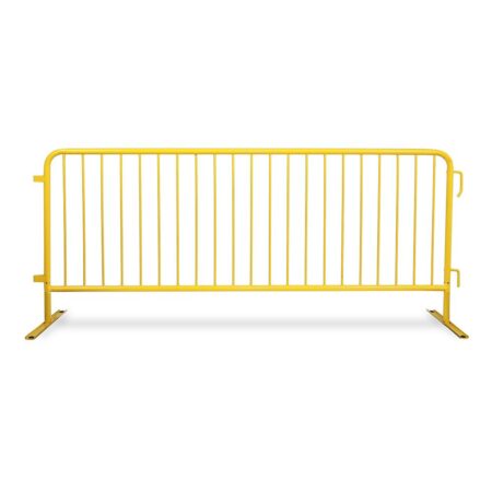 Galvanized And Powder Coated Steel Barricade With Flat Feet