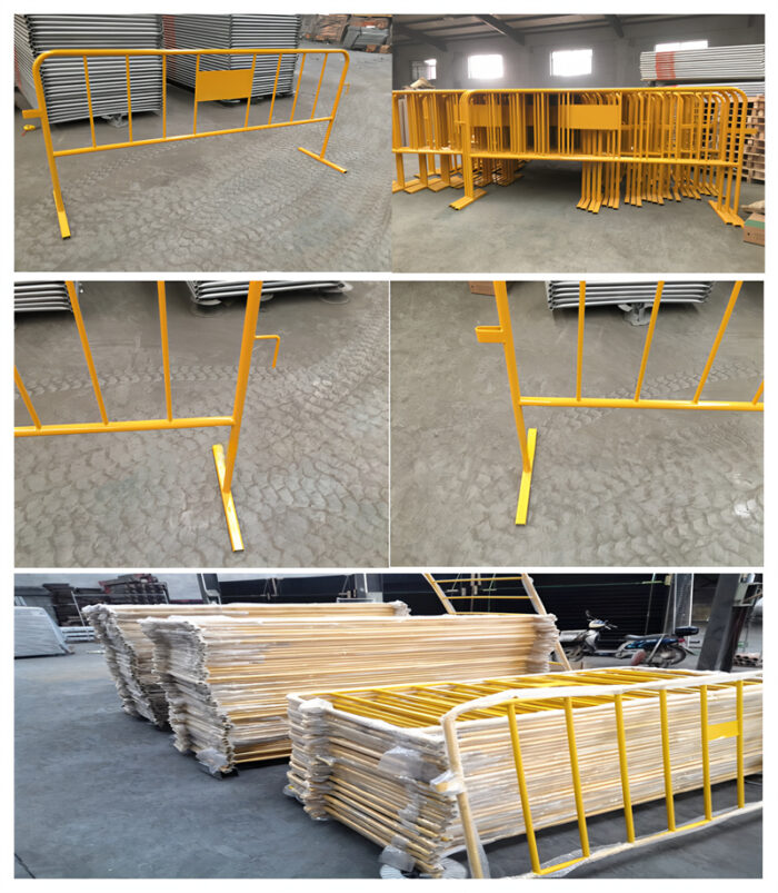Galvanized Steel Interlocking Crowd Control Barriers - Heavy Duty Barricade