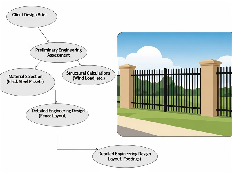 Steel Fence Engineering: Wind Loads & Foundations