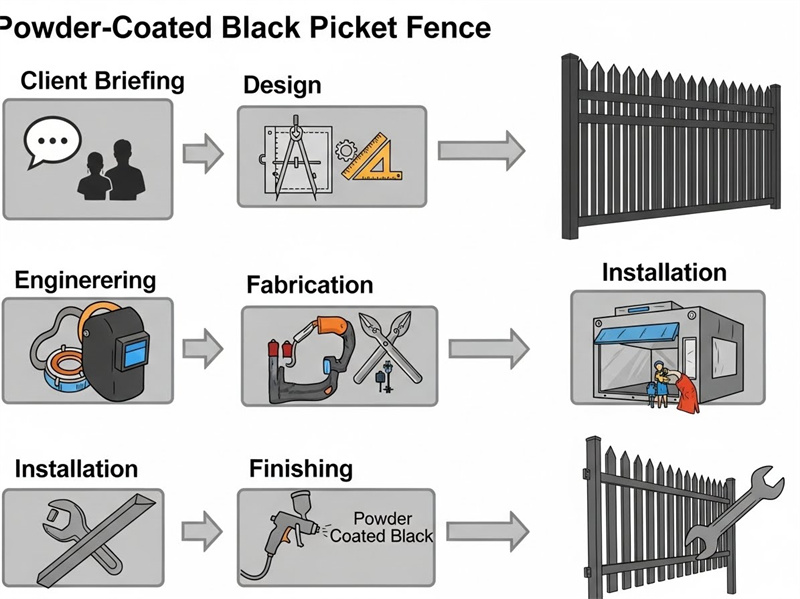 Custom Steel Fence Fabrication Process
